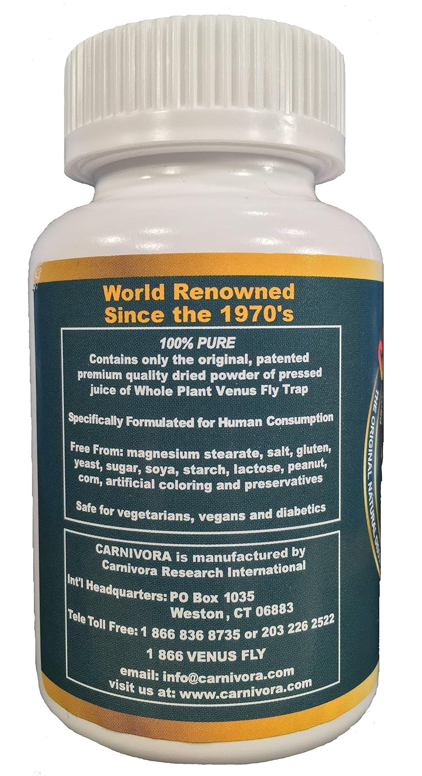 Carnivora Vegi-Caps natural ingredients