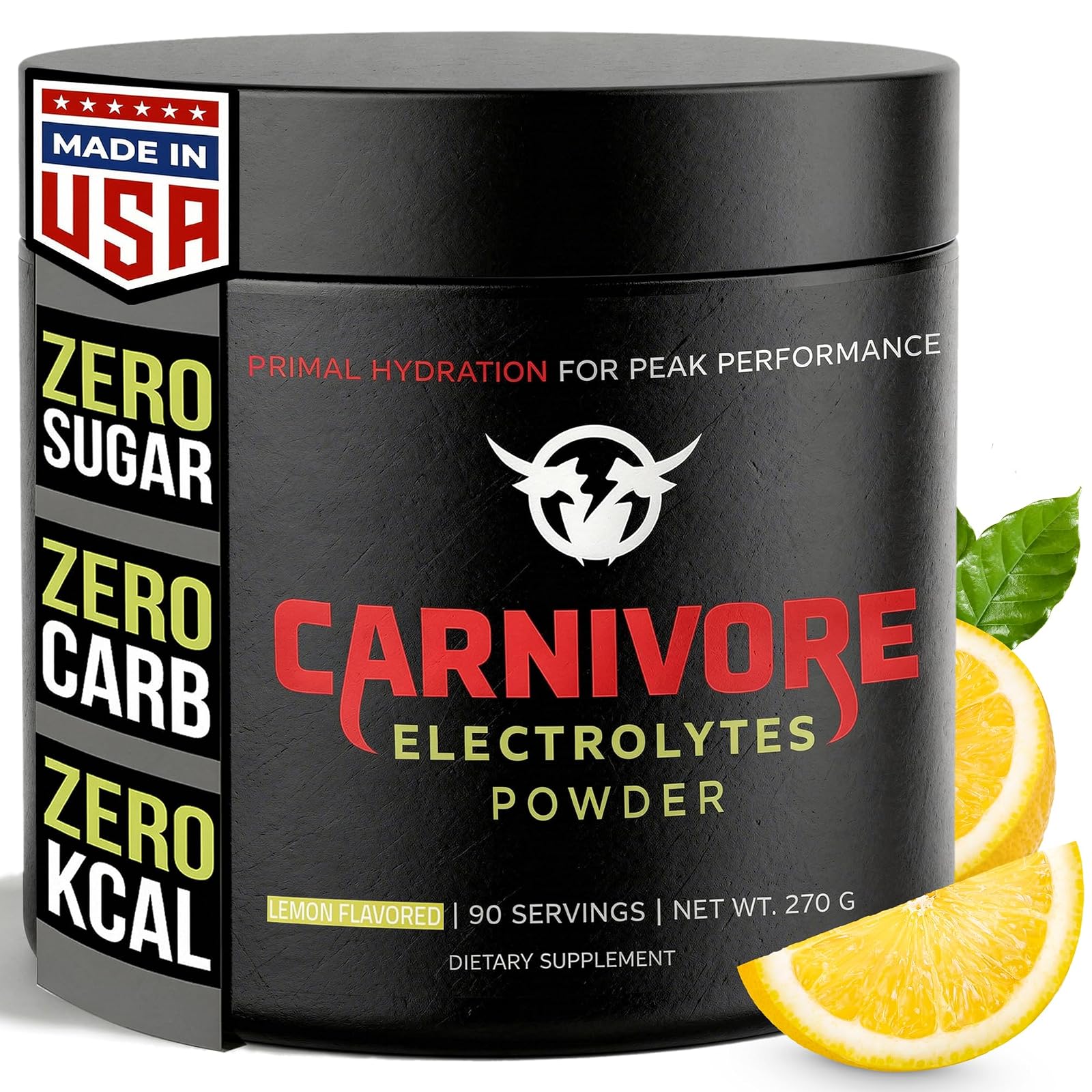 Carnivore electrolytes lemon powder hydration
