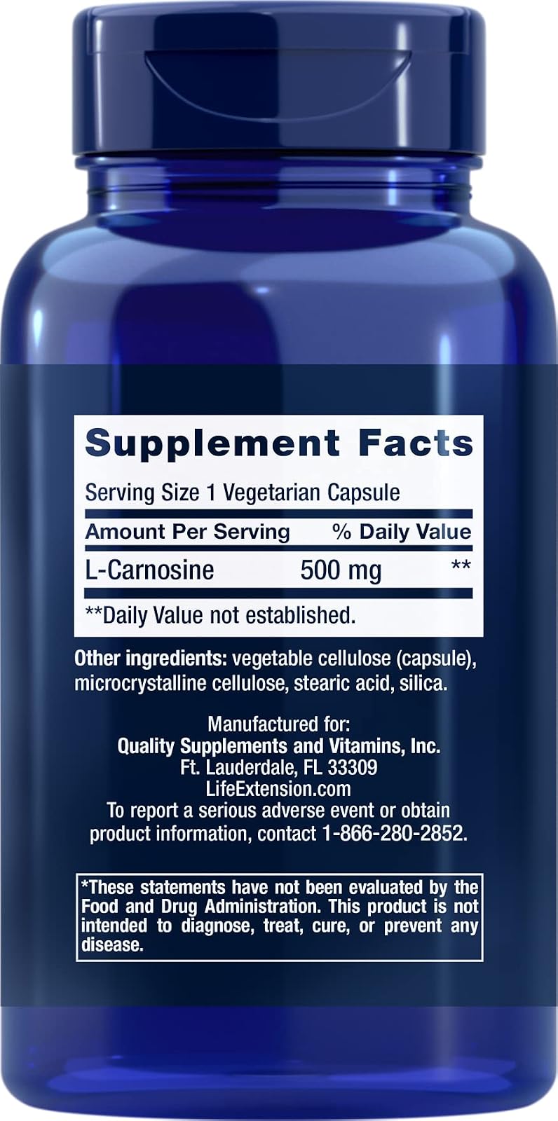 Carnosine multivitamin for enhanced wellness