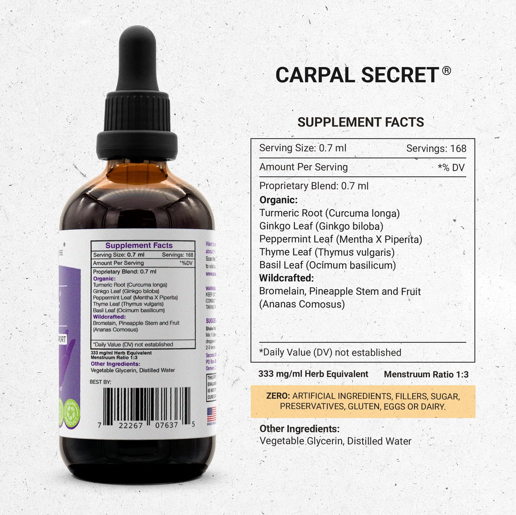 carpal tunnel herbal drops benefits