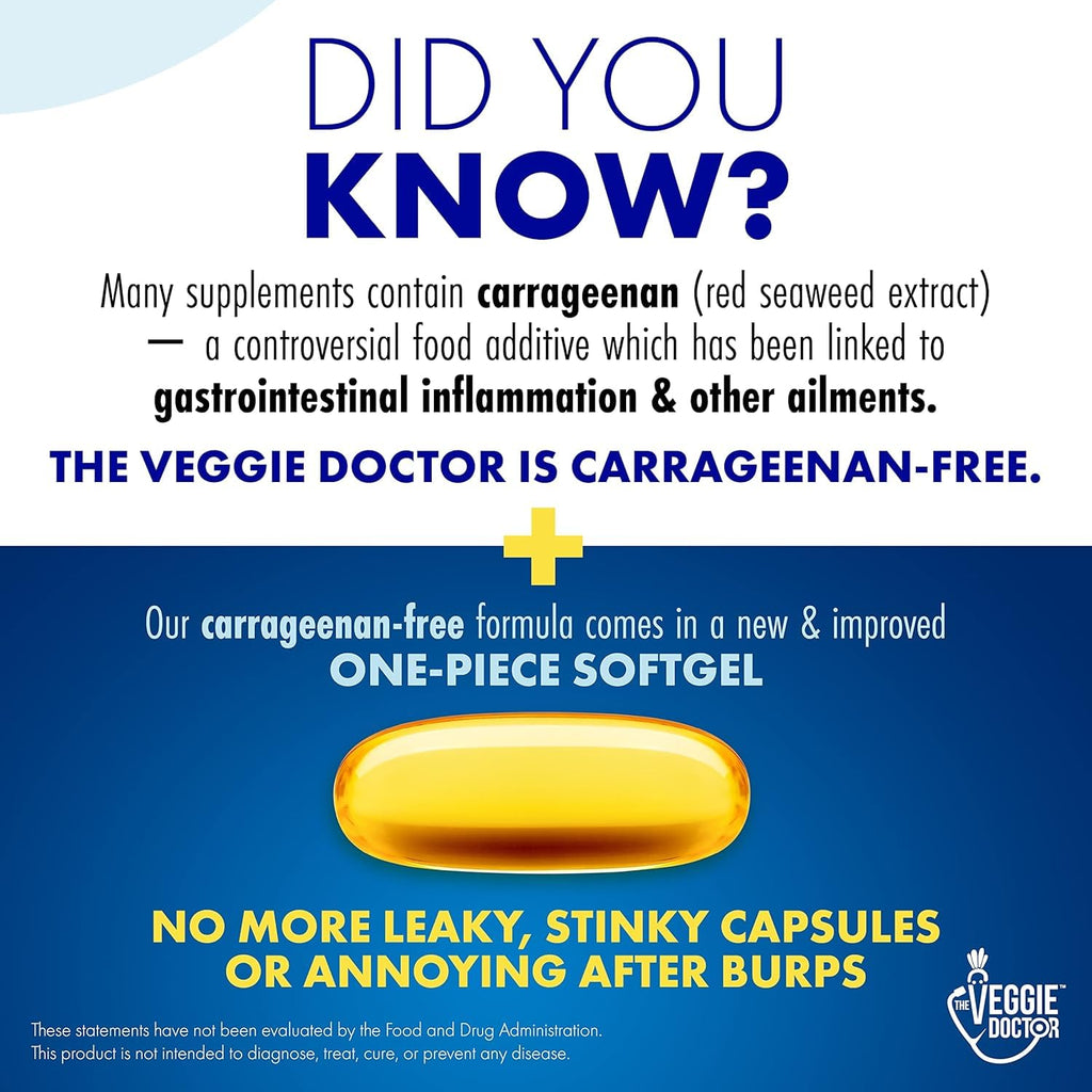 Carrageenan-free omega 3 supplement