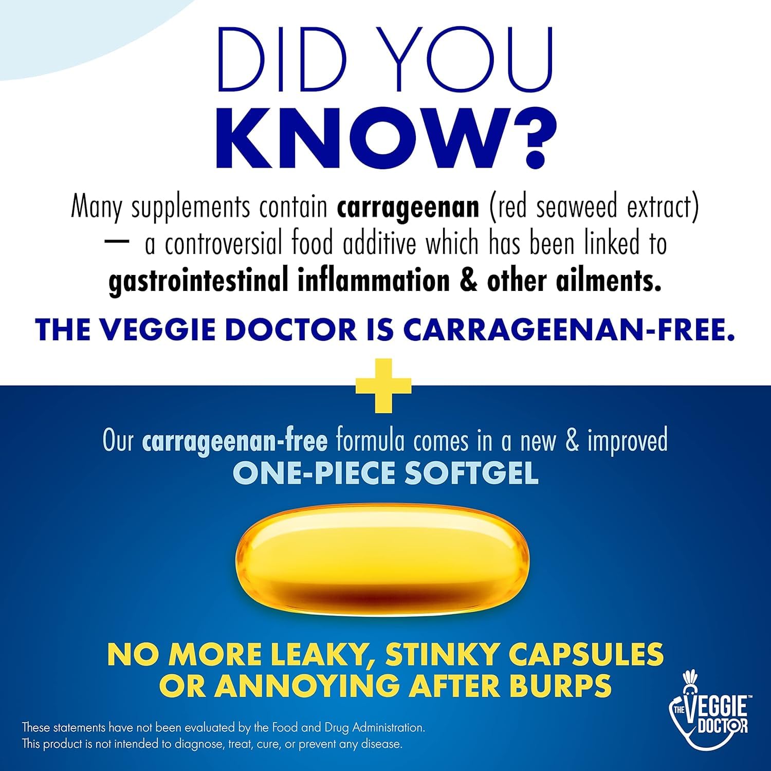 Carrageenan-free omega 3 supplement