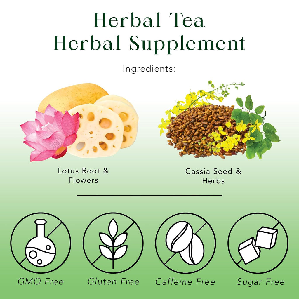 Cassia seed and lotus root tea