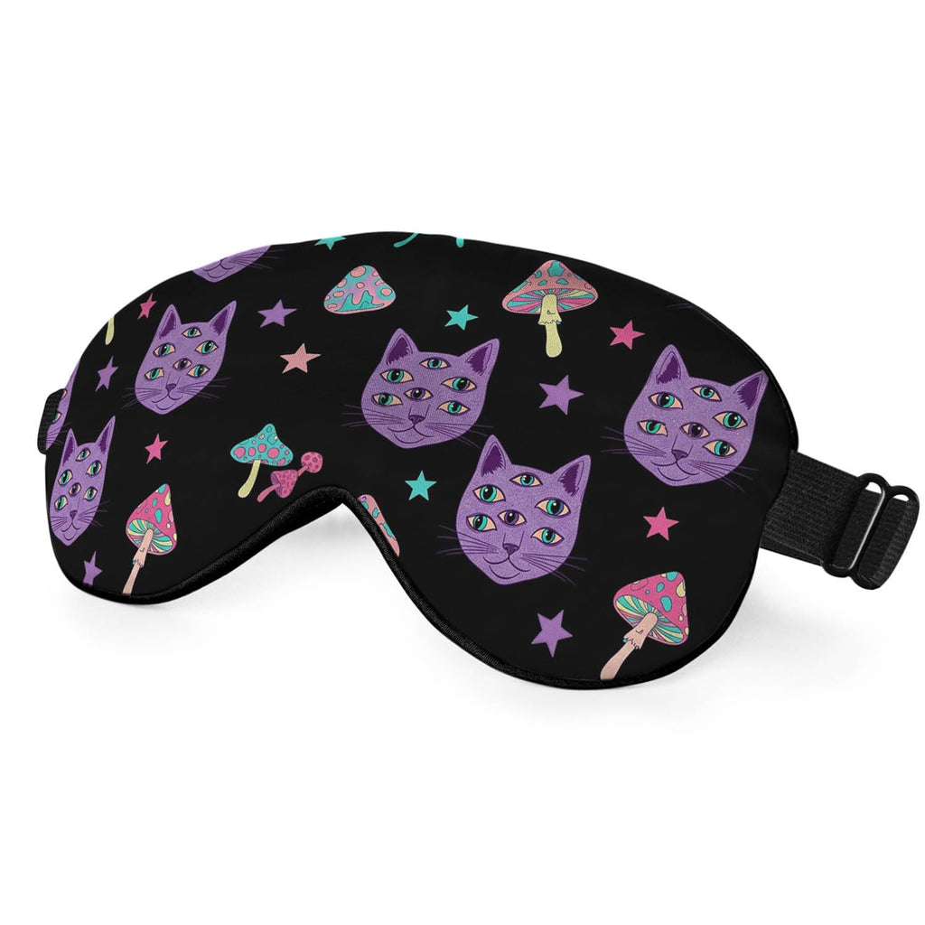 cat mushrooms eye mask for sleep
