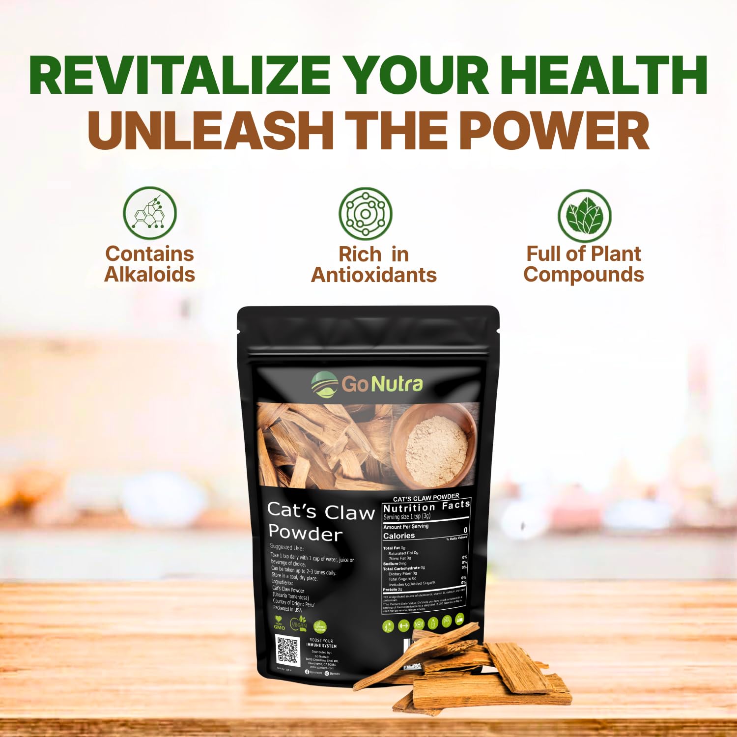 Cat's Claw powder for natural remedies