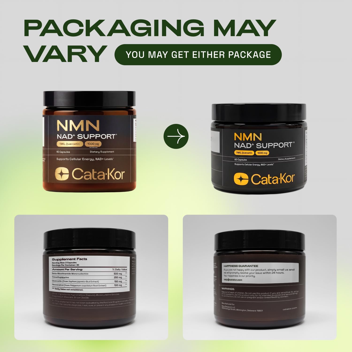 Cata-Kor NMN for enhanced performance