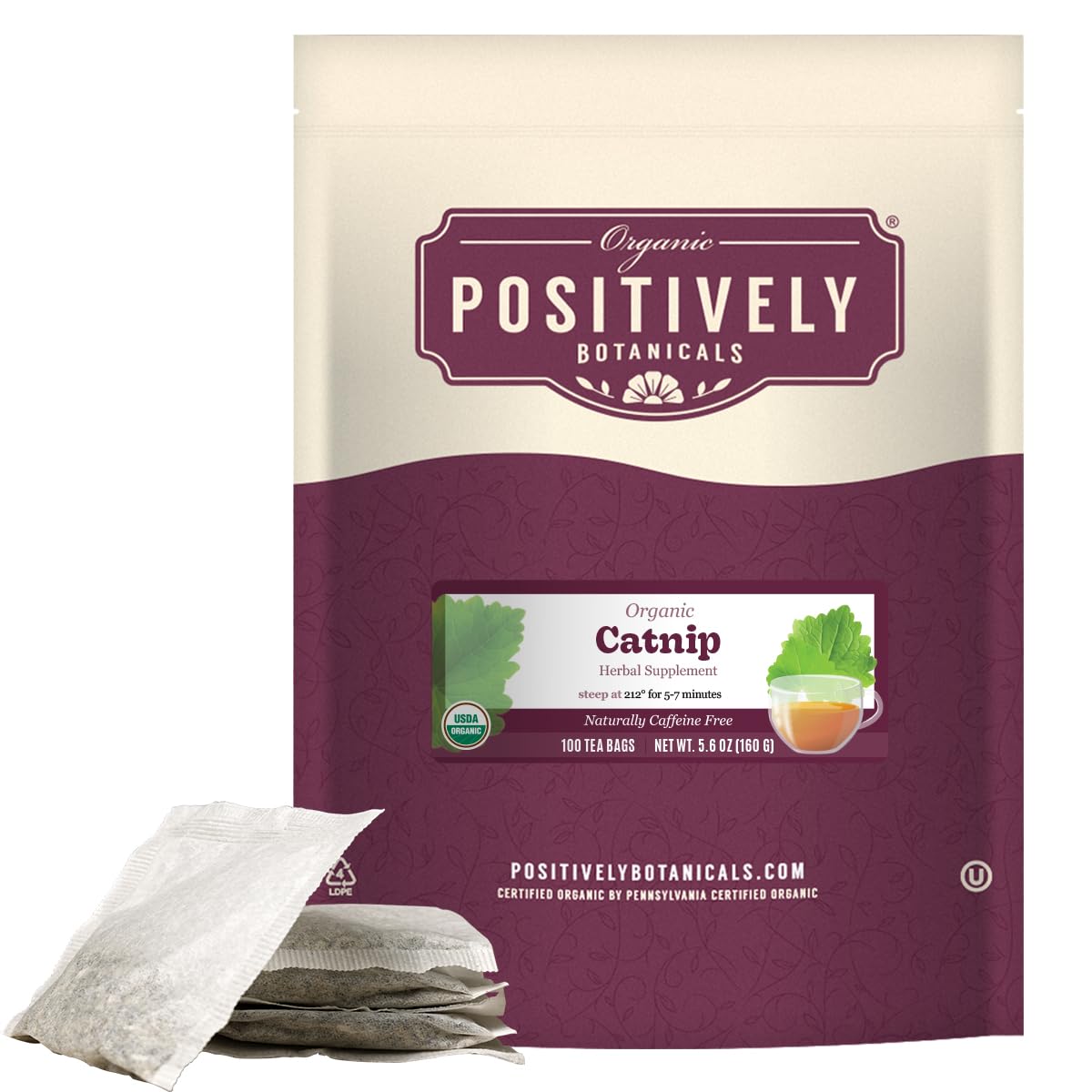 catnip herbal tea bags for relaxation