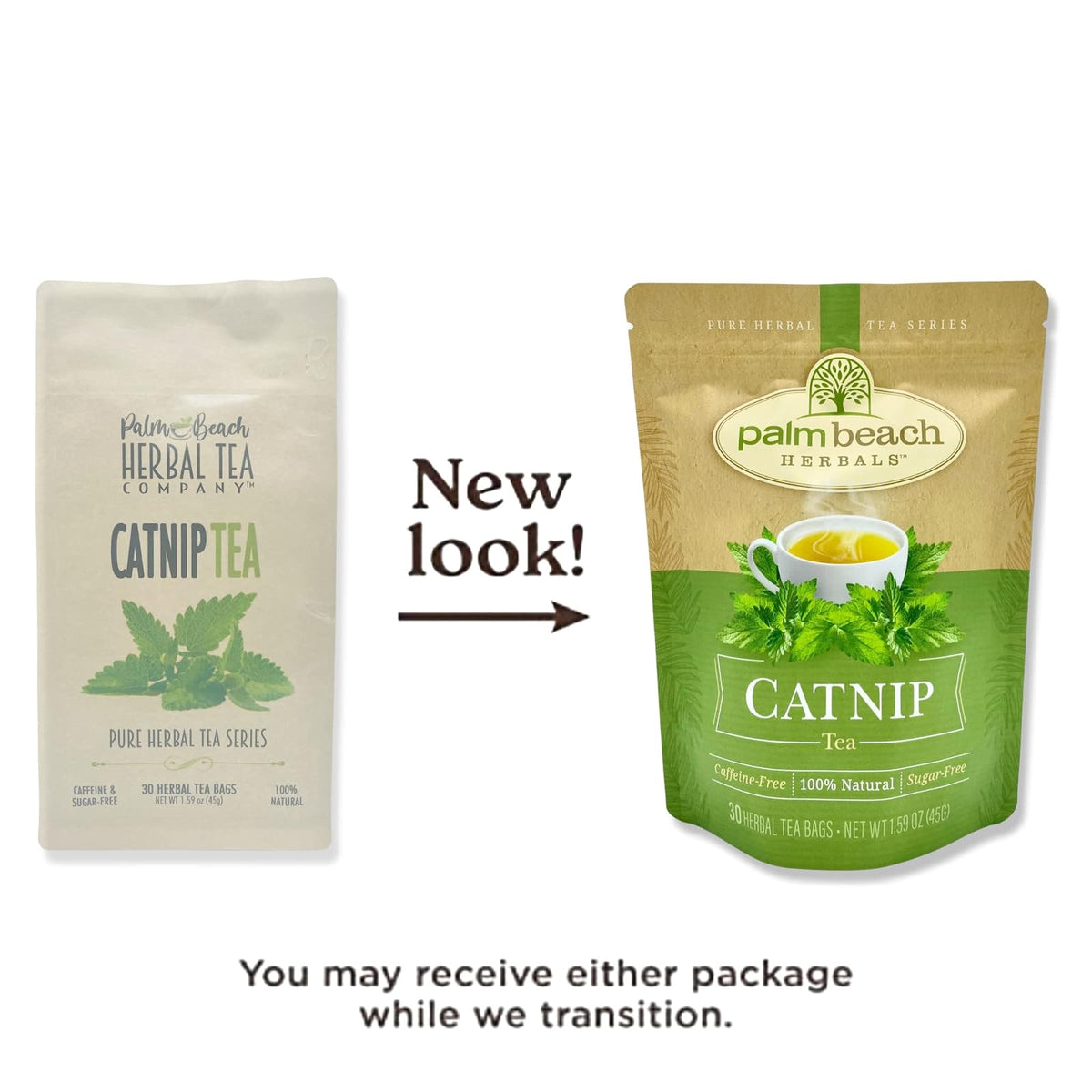 Catnip tea bags for calming pets