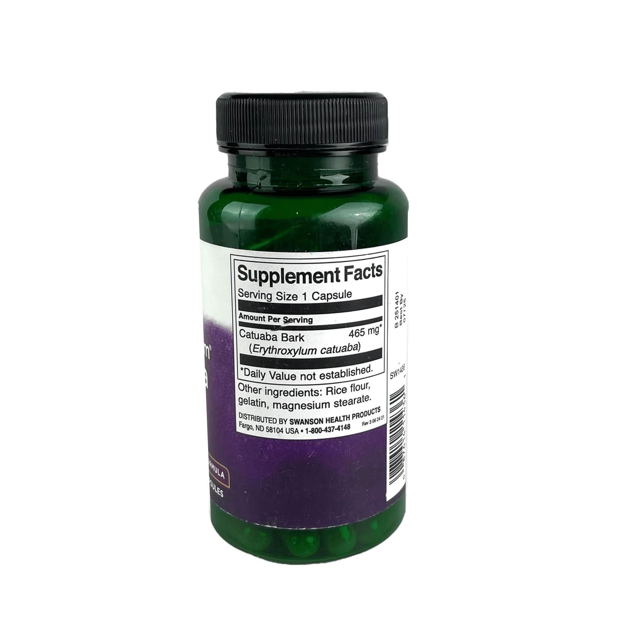 Catuaba bark capsules for energy