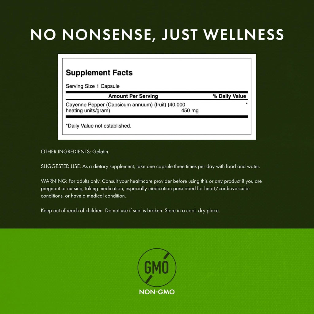 Cayenne 450 mg for metabolism boost