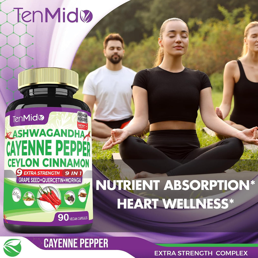 Cayenne and ashwagandha wellness blend