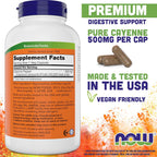 Cayenne capsules for digestive health