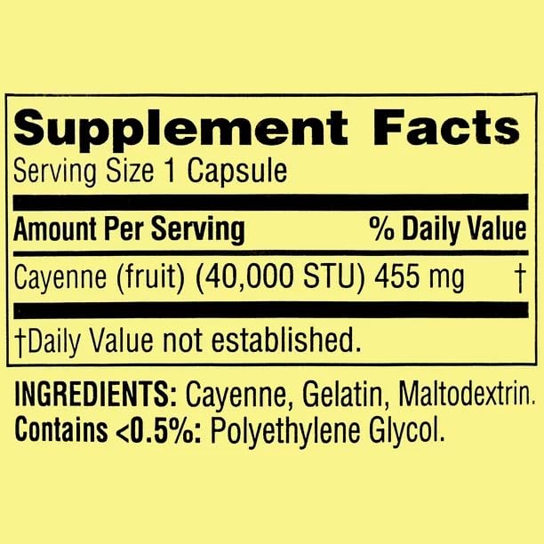 cayenne capsules for vitality