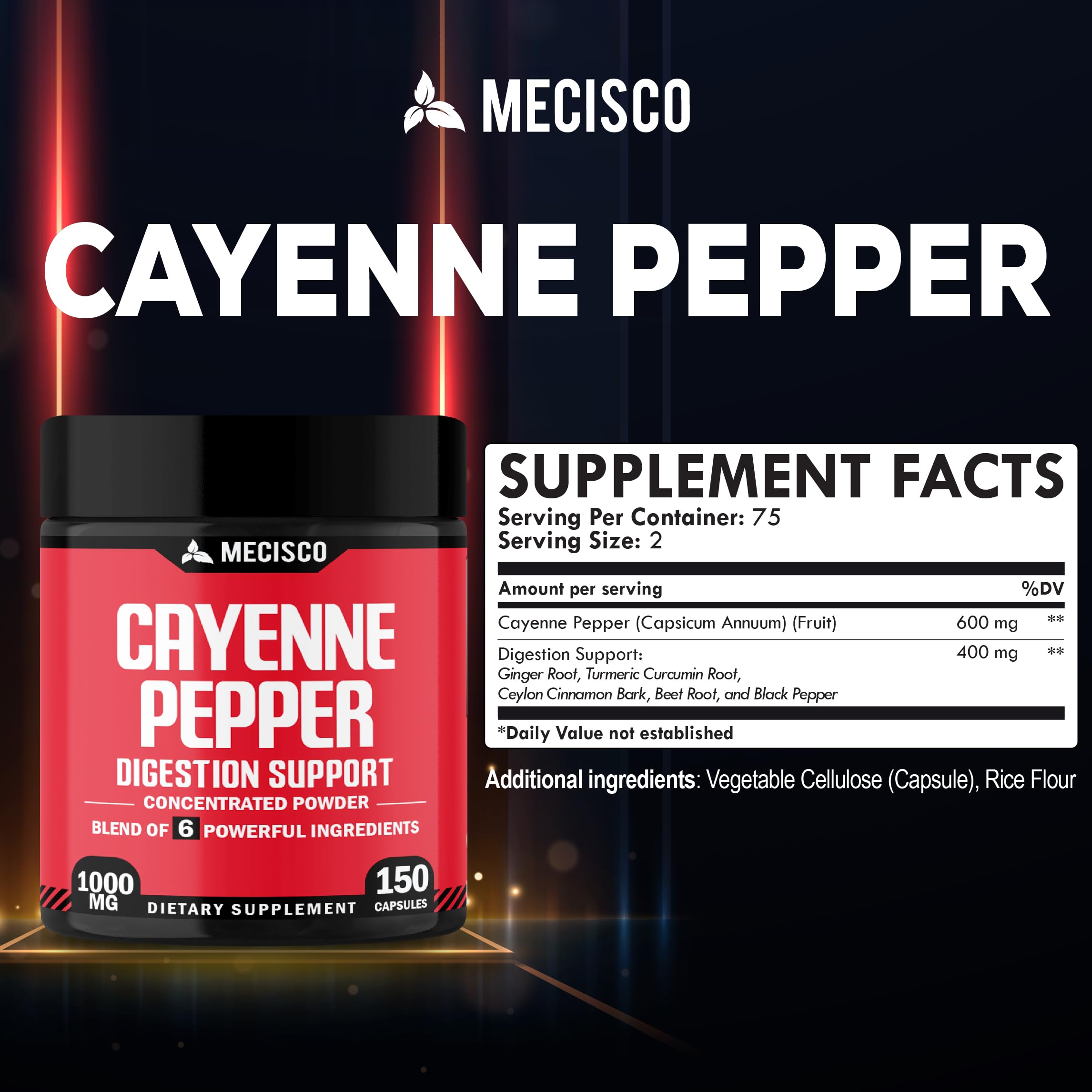 cayenne capsules with ginger root