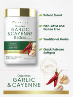 Cayenne garlic softgels for digestion