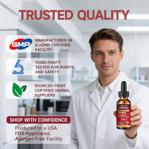 Cayenne liquid drops for spicy flavour enhancement