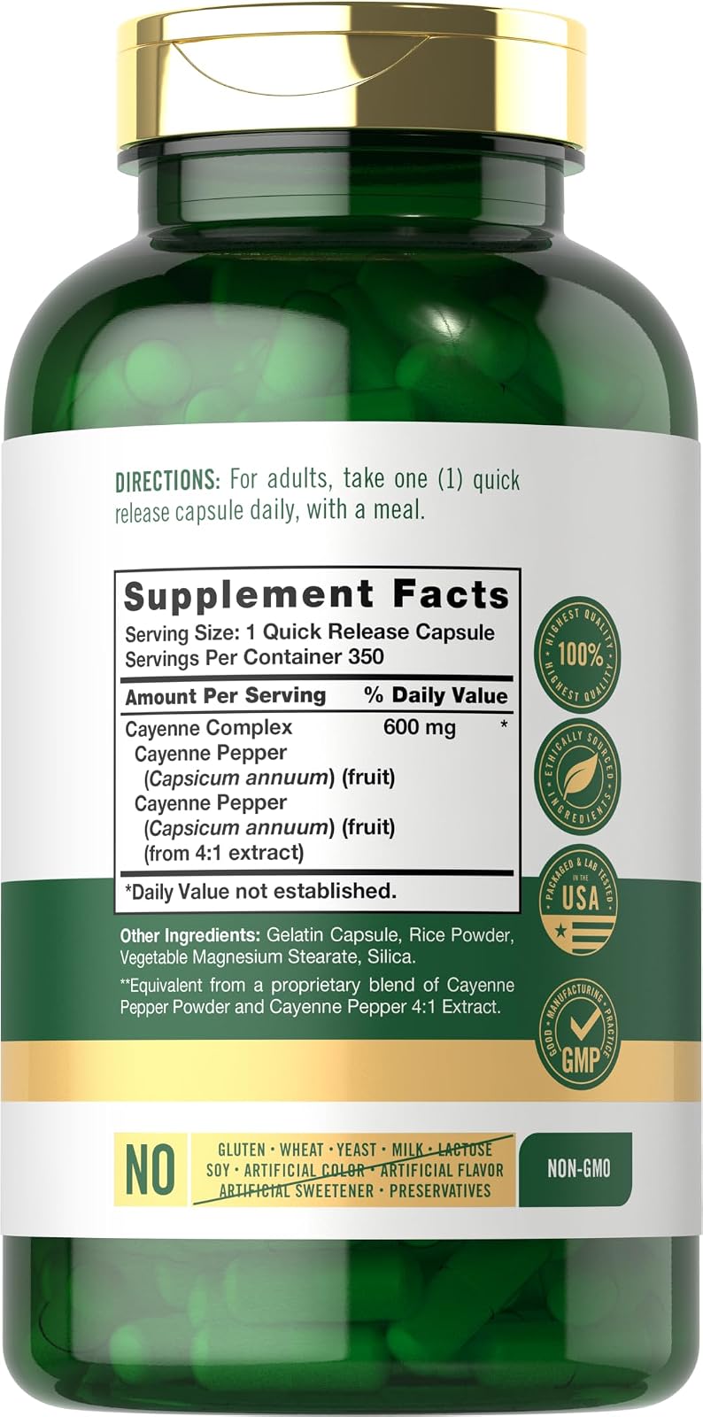 Cayenne pepper 500 mg for metabolism boost