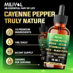 Cayenne pepper drops for energy boost
