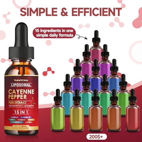 Cayenne pepper drops for metabolism support