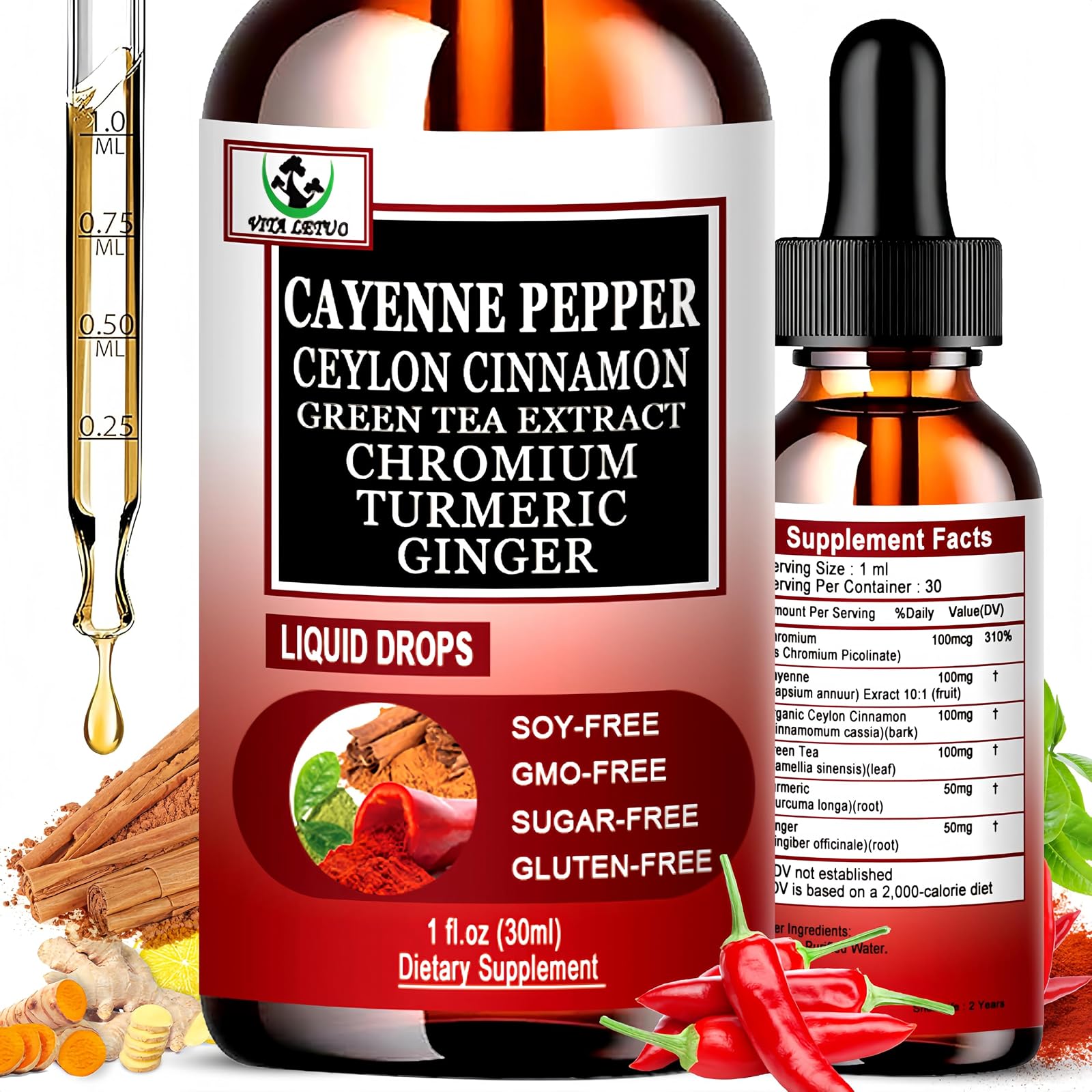 Cayenne pepper drops for metabolism