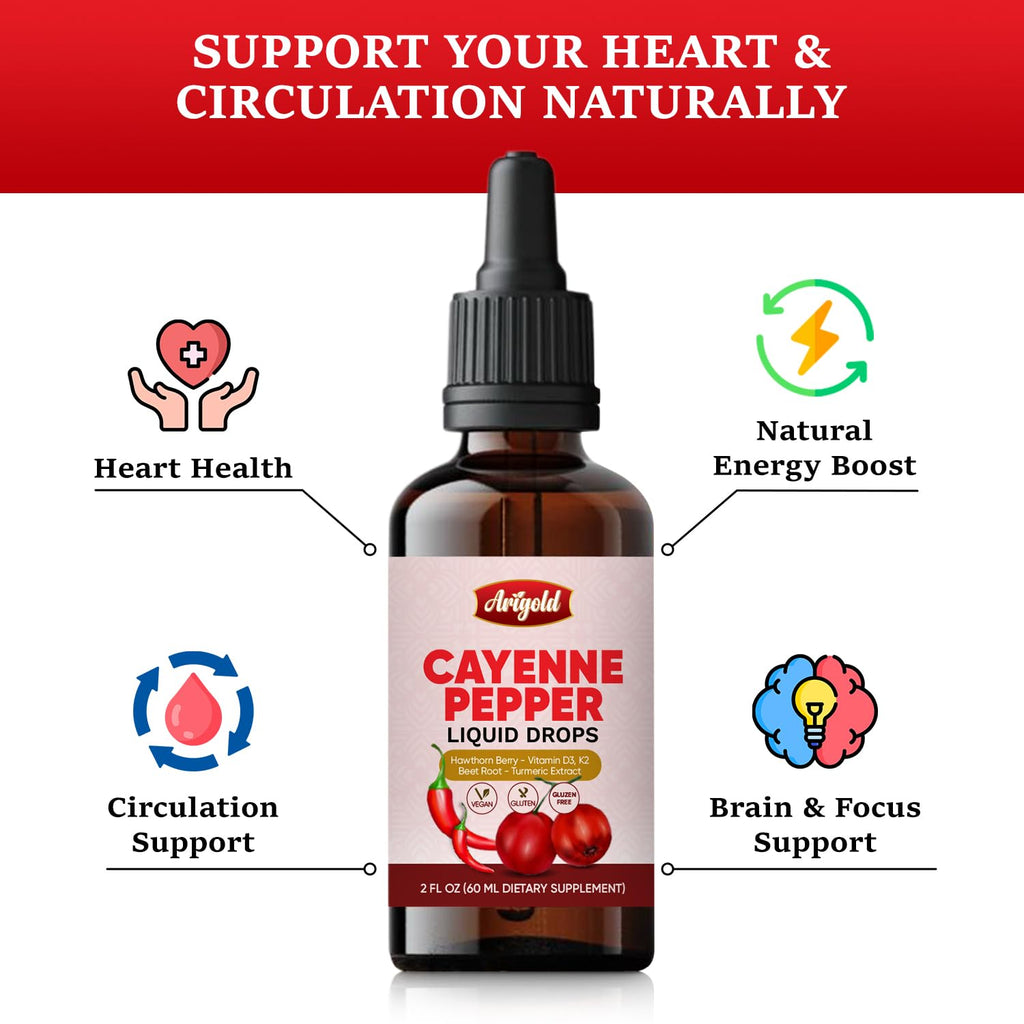 Cayenne pepper drops for natural wellness