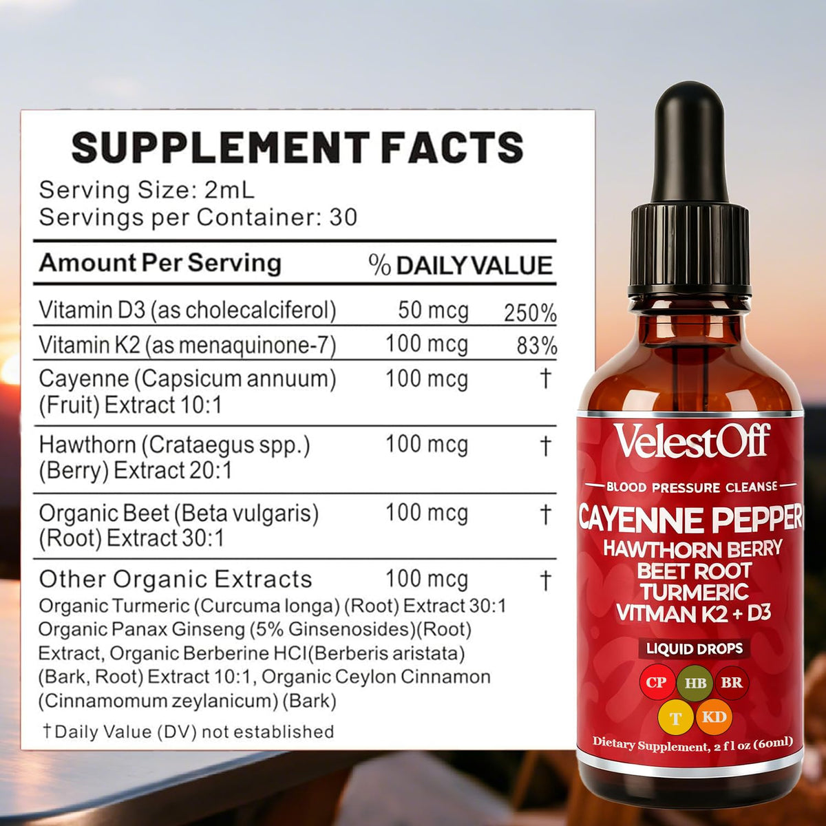 Cayenne pepper drops for natural wellness