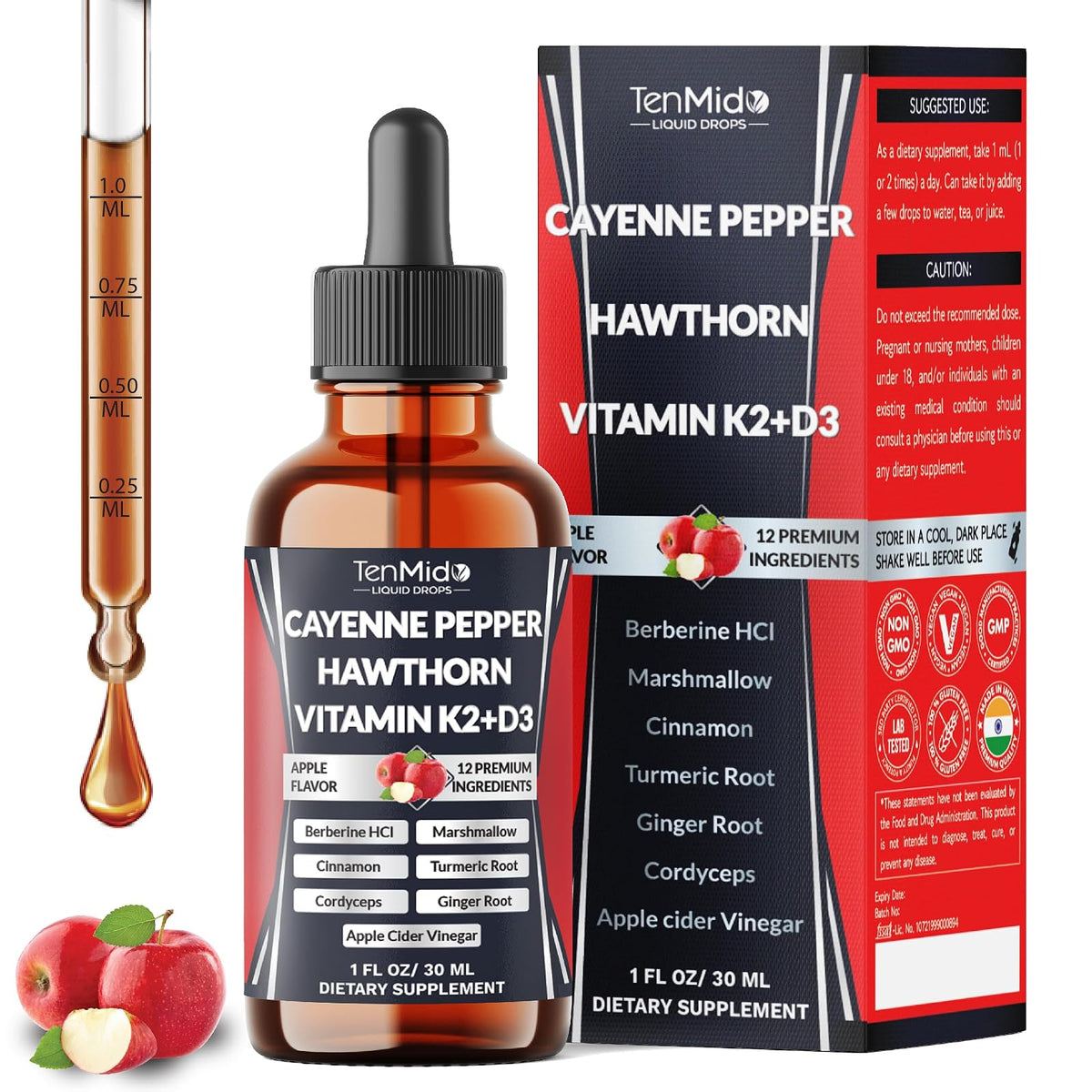 Cayenne pepper drops for wellness