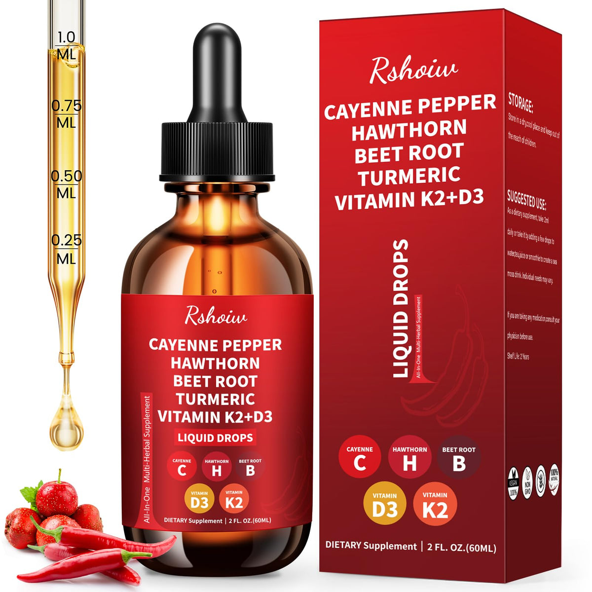 Cayenne pepper drops for wellness