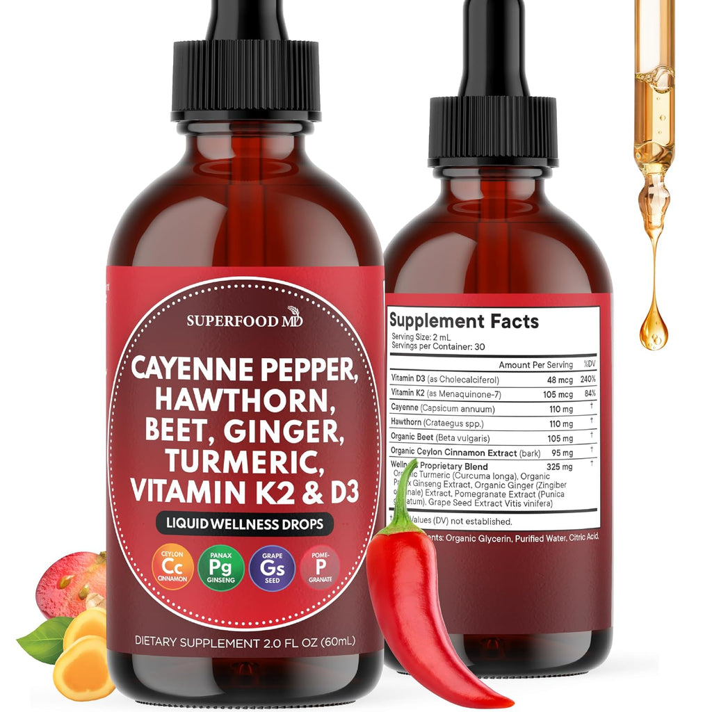 Cayenne pepper liquid drops benefits