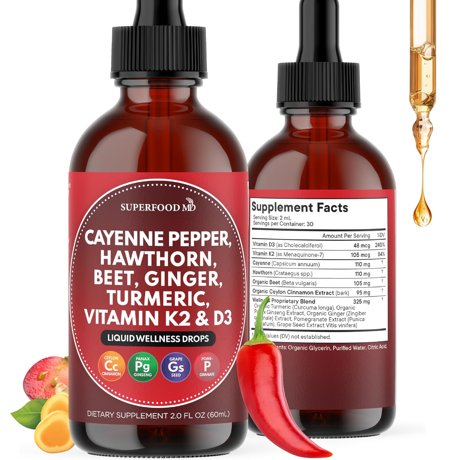Cayenne pepper liquid drops benefits
