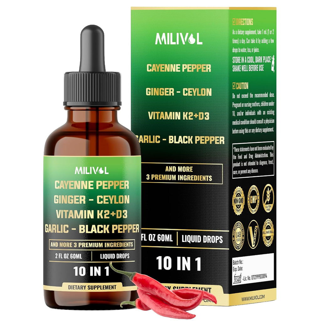 Cayenne pepper liquid drops benefits