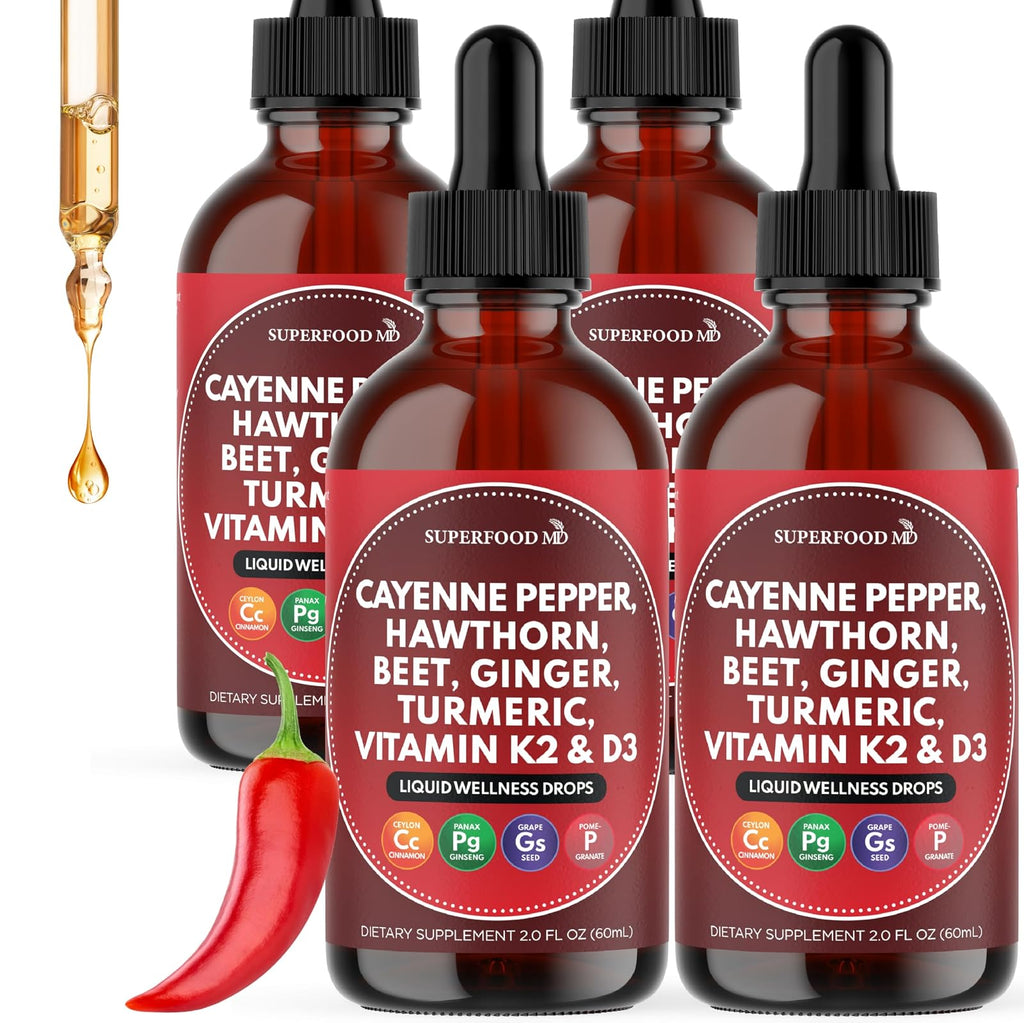Cayenne pepper liquid drops for wellness