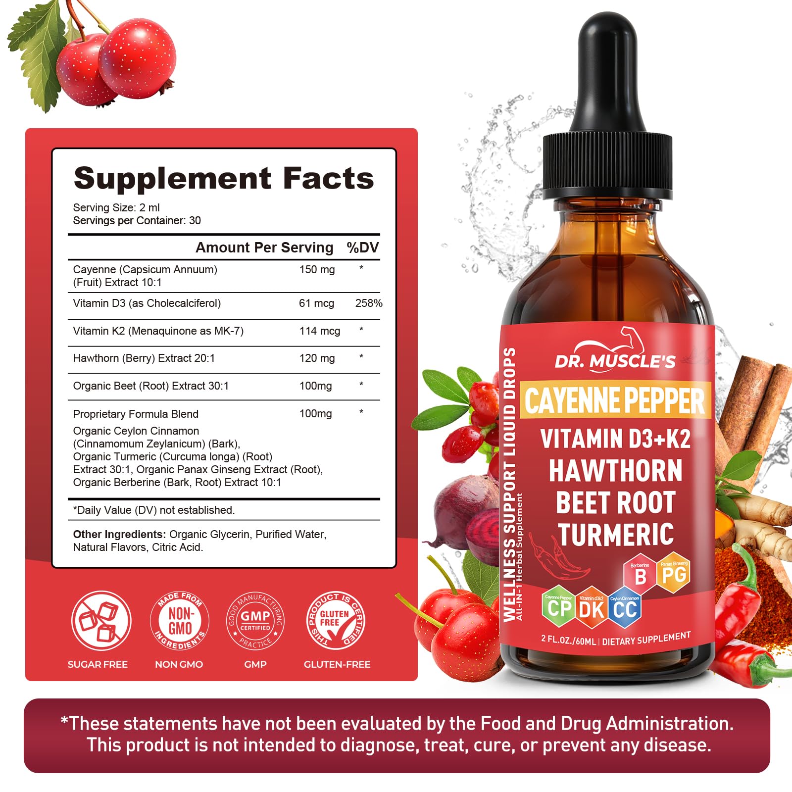 Cayenne pepper liquid for health benefits