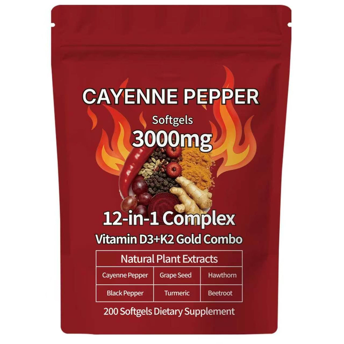 Cayenne pepper softgels for digestion