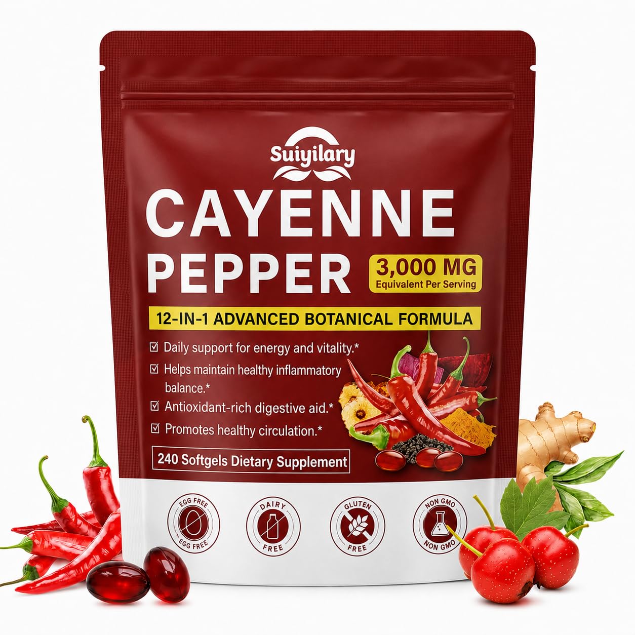 Cayenne pepper softgels for digestion