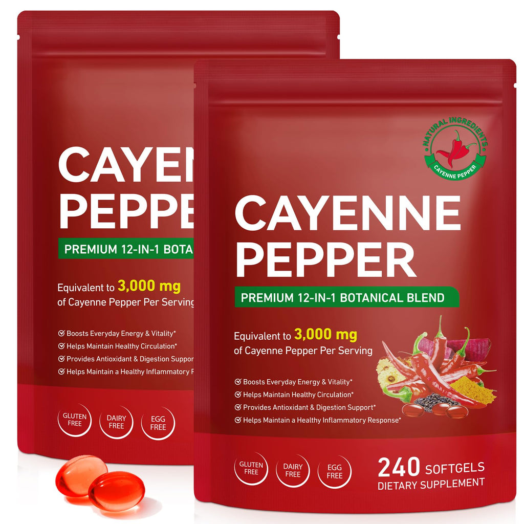 Cayenne pepper softgels for digestion