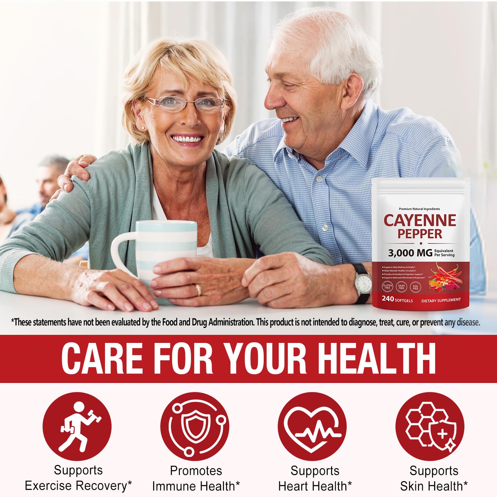 Cayenne pepper softgels with herbal blend