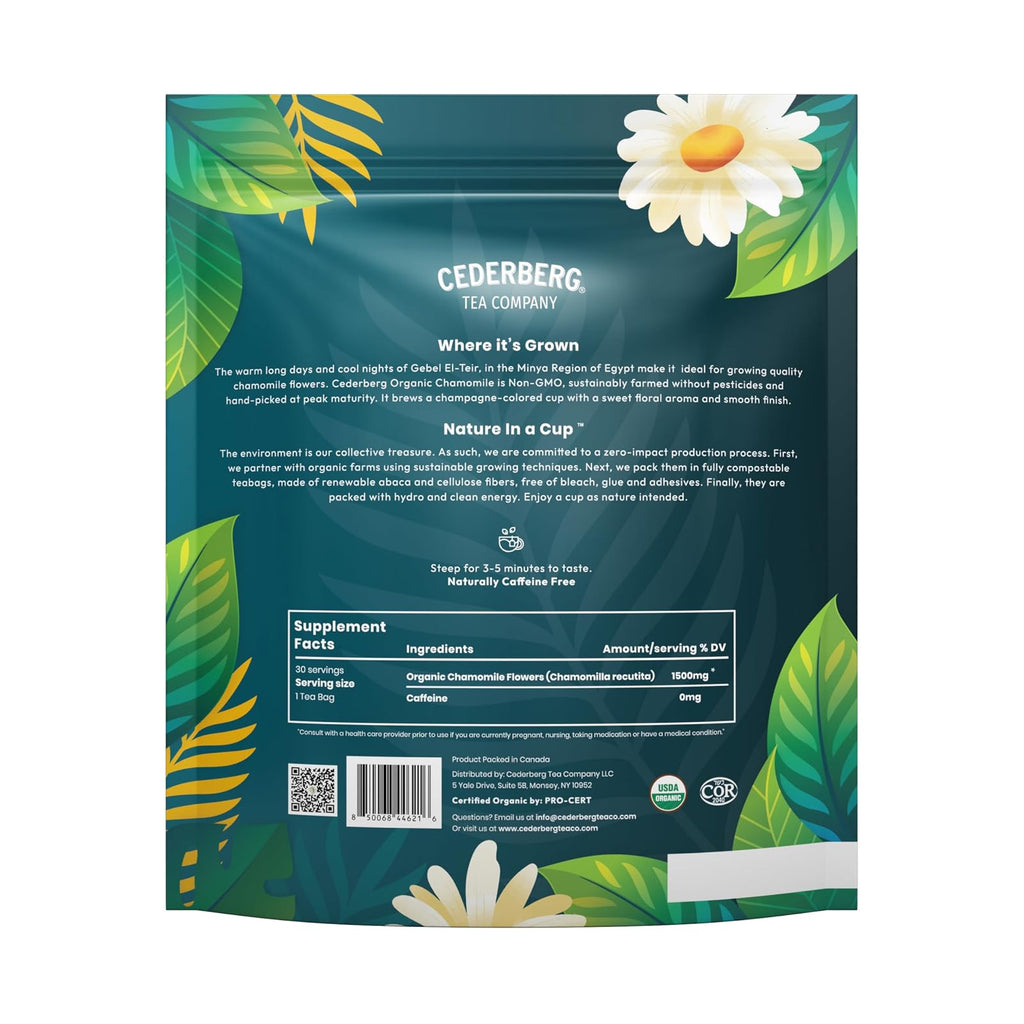 Cederberg organic chamomile tea caffeine-free