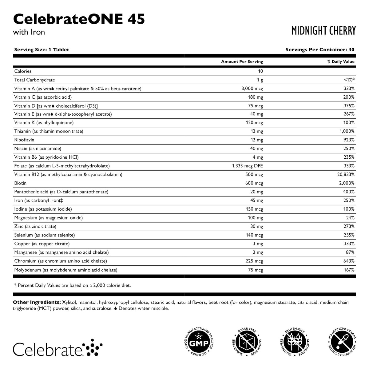 Celebrate Vitamins multivitamin for women