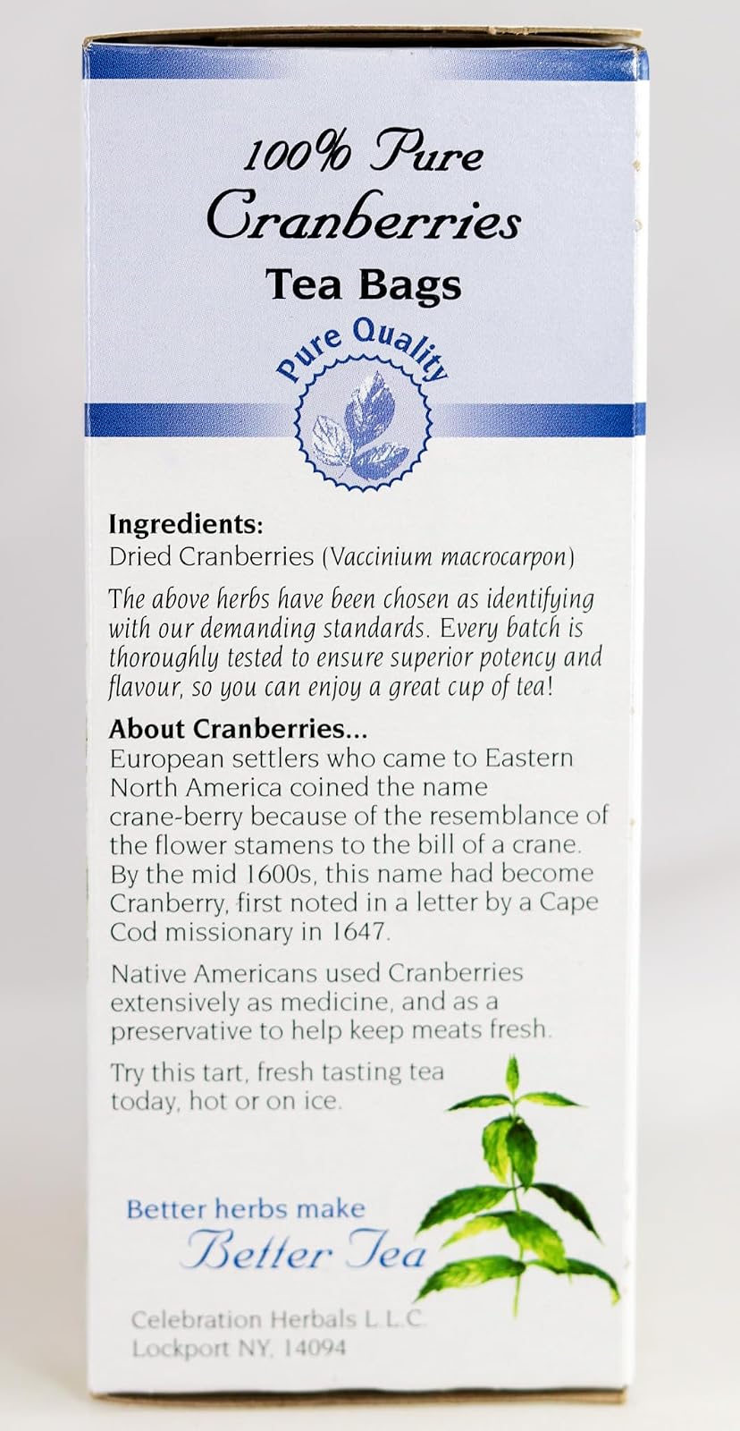 celebrate with cranberry herbal treats