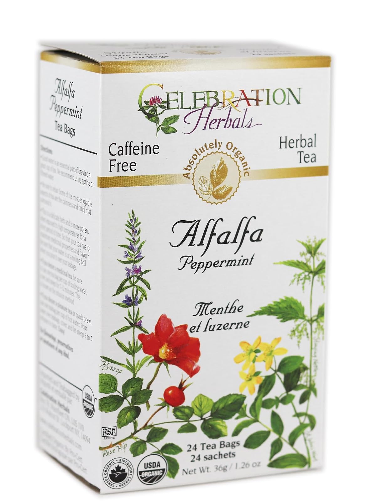 Celebration Herbals alfalfa peppermint tea bags