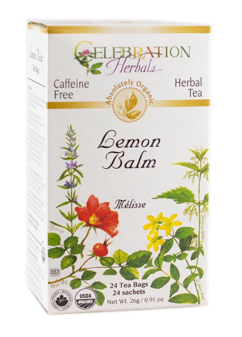 Celebration Herbals lemon balm tea bags