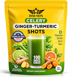celery ginger turmeric health shots