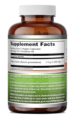 Celery seed capsules for daily nutrition
