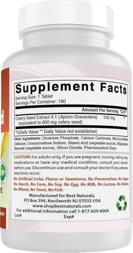 celery seed for cardiovascular support