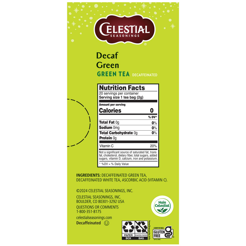 Celestial Seasonings decaf tea flavour