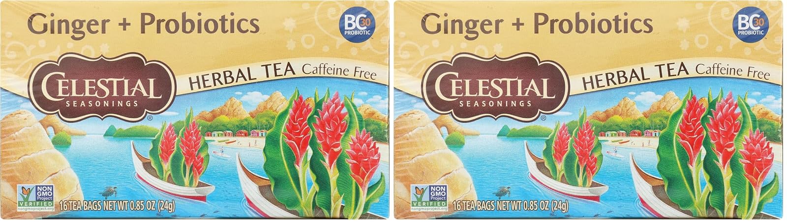 Celestial Seasonings ginger herbal tea bags