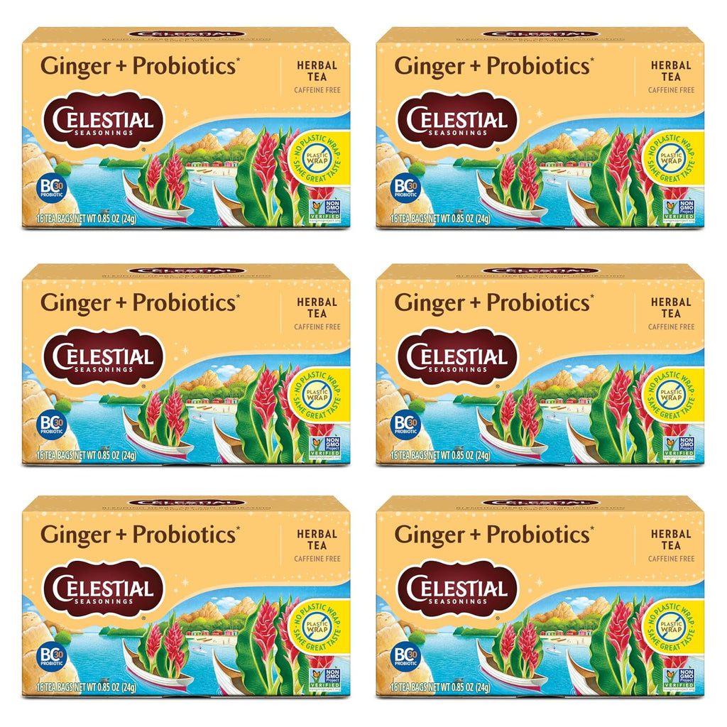 Celestial Seasonings ginger probiotics herbal tea