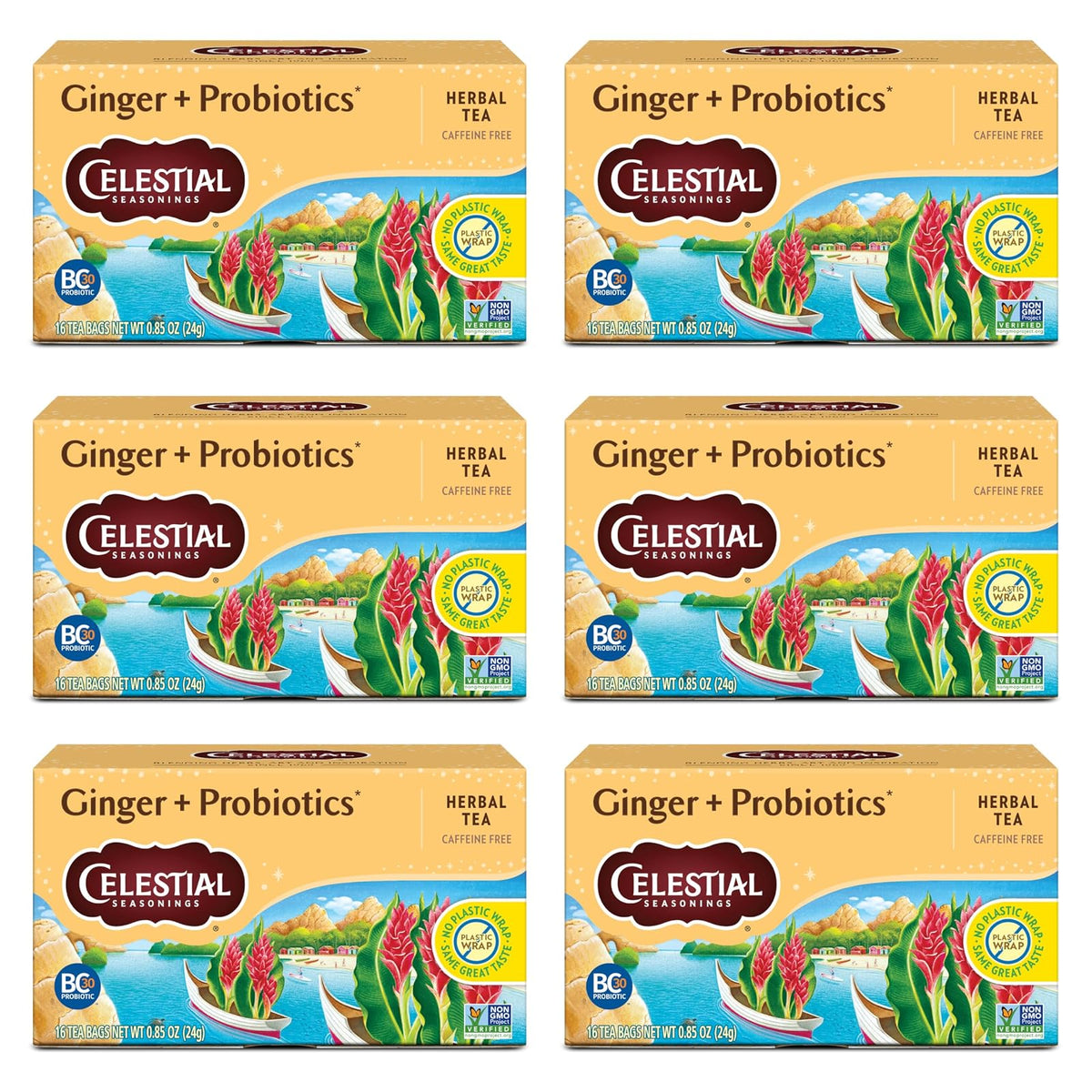 Celestial Seasonings ginger probiotics herbal tea