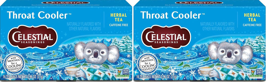 Celestial Seasonings herbal throat tea
